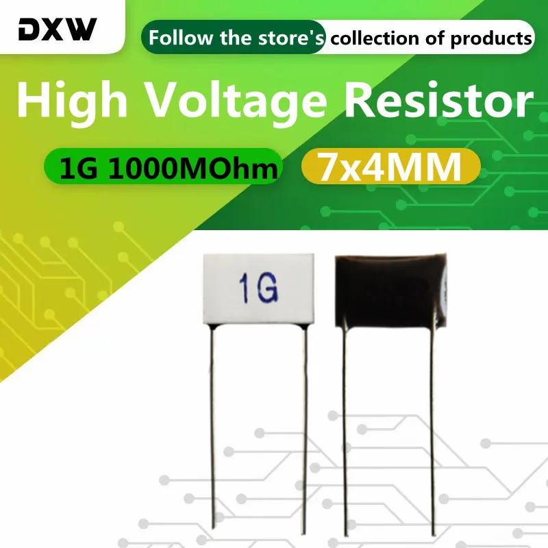 2PCS/Lot High Voltage Resistor 1G 1000MOhm 7x4mm RI82