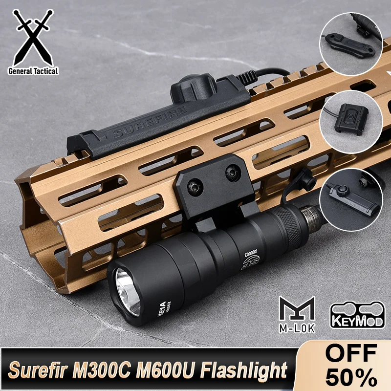 Tactical-Surefir-M300-M300C-M600-M600U-Powerful-Flashlight-Fit-Weapon ...