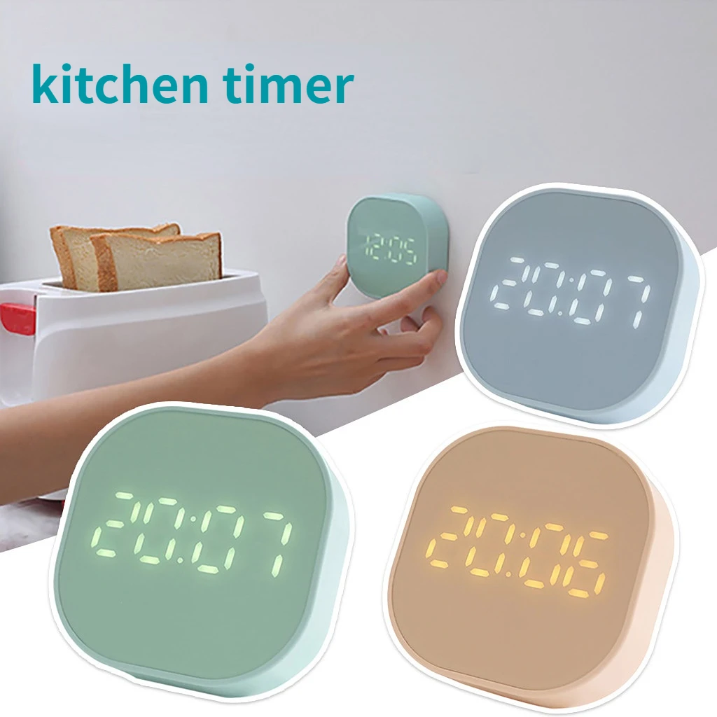 Magnetic-Kitchen-Timer-LED-Digital-Timer-Manual-Countdown-Timer-Alarm ...