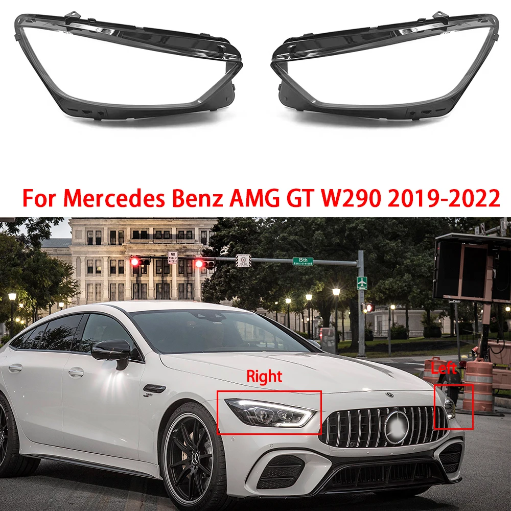 For Mercedes-Benz AMG 2019-2022 Auto Transparent Glass Cover Lampshade ...