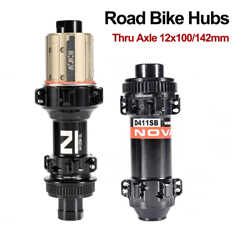 Thru-Axle-Road-Bicycle-Hub-12x100-142mm-NOVATEC-Aluminum-Alloy-Sealed ...