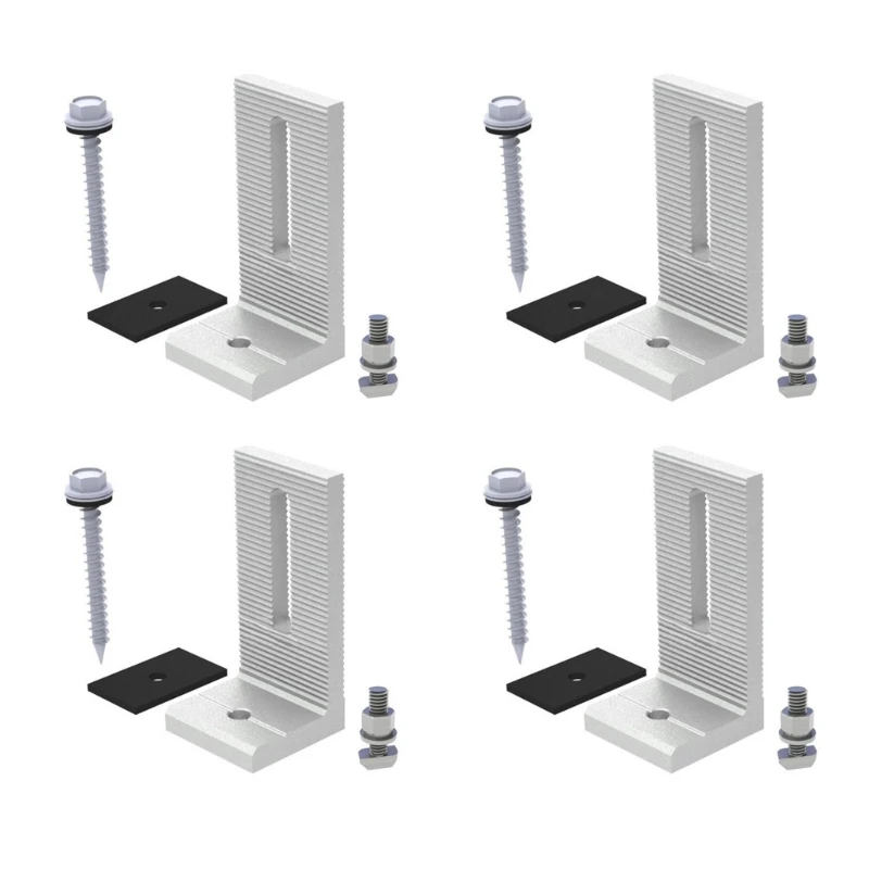 Aluminum L Bracket Kit For Solar Panel Mounting Flat Roof Wall Mount ...