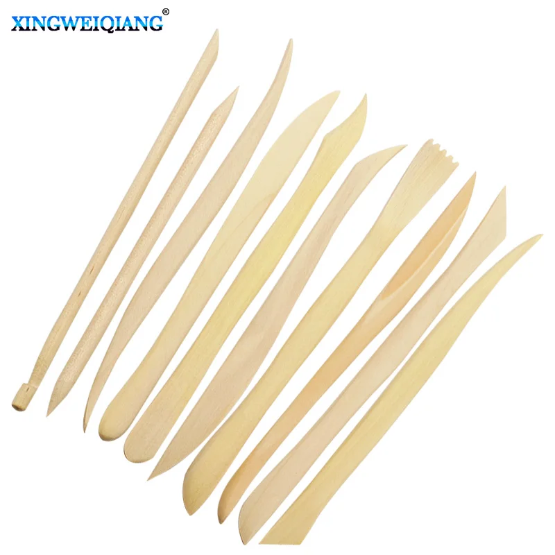 10-PCs-Clay-Sculpture-Tool-Set-Carving-DIY-Wooden-Plastic-Pottery-Knife ...