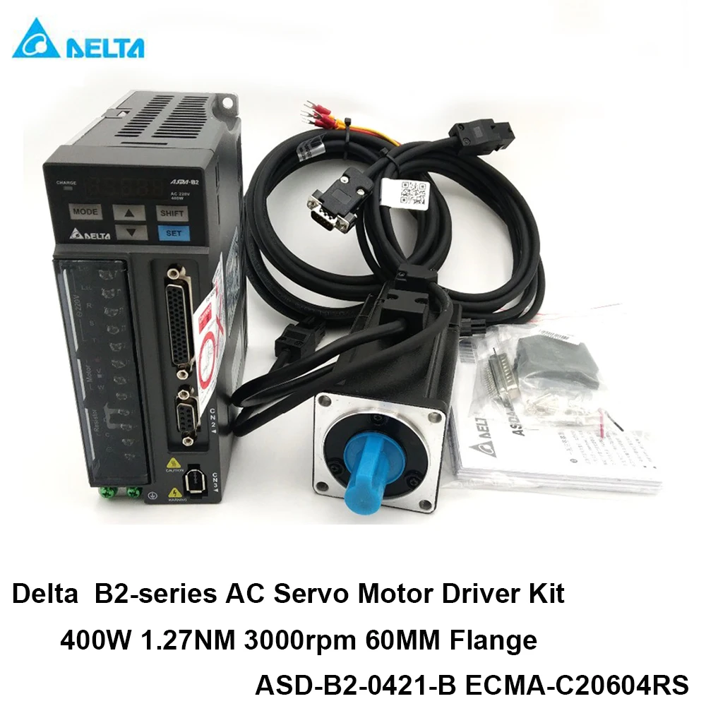 New Delta AC servo 400W B2 0.4KW 1.27NM 3000rpm 60MM ASD B2 0421 B ECMA ...