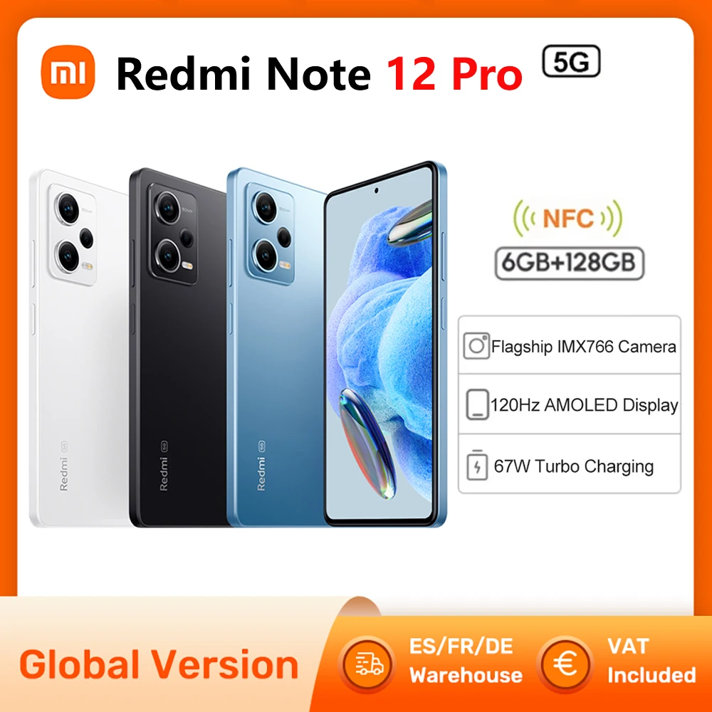 Global-Version-Xiaomi-Redmi-Note-12-Pro-5G-Smartphone-6G-128G-MTK ...