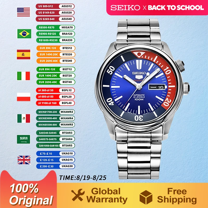Seiko-5-Original-Japan-Automatic-Watch-10Bar-Waterproof-Luminous-Sports ...