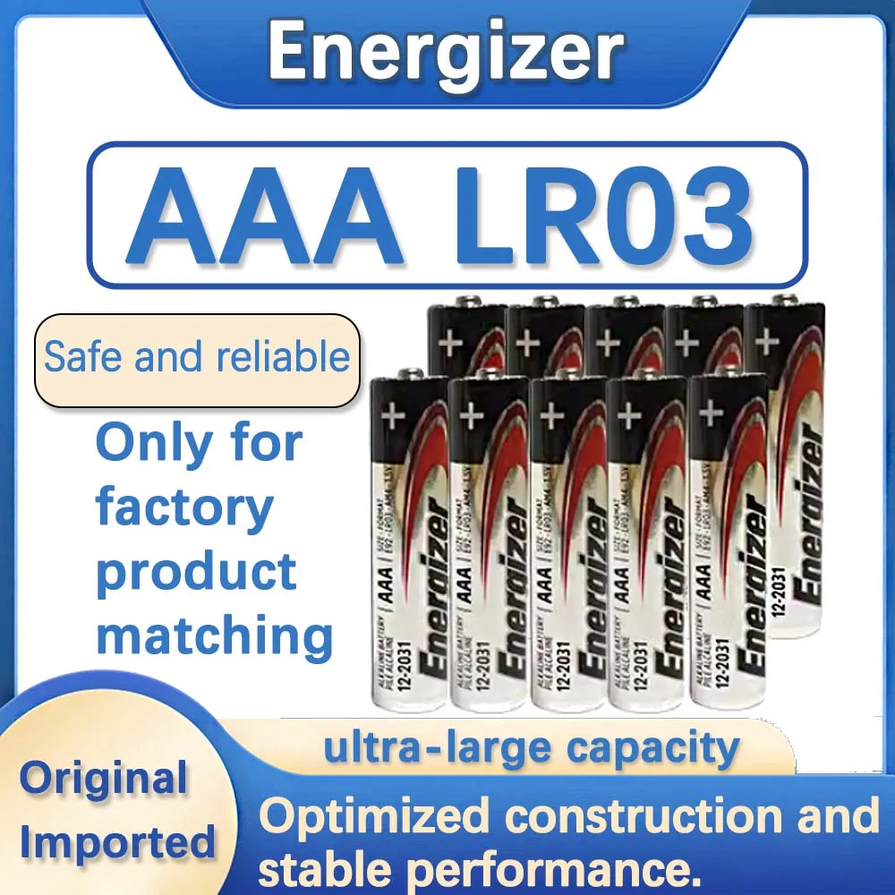 4PCS Energizer Batteri LR03 1.5V Battery AAA Alkaline Dry Battery E92 ...