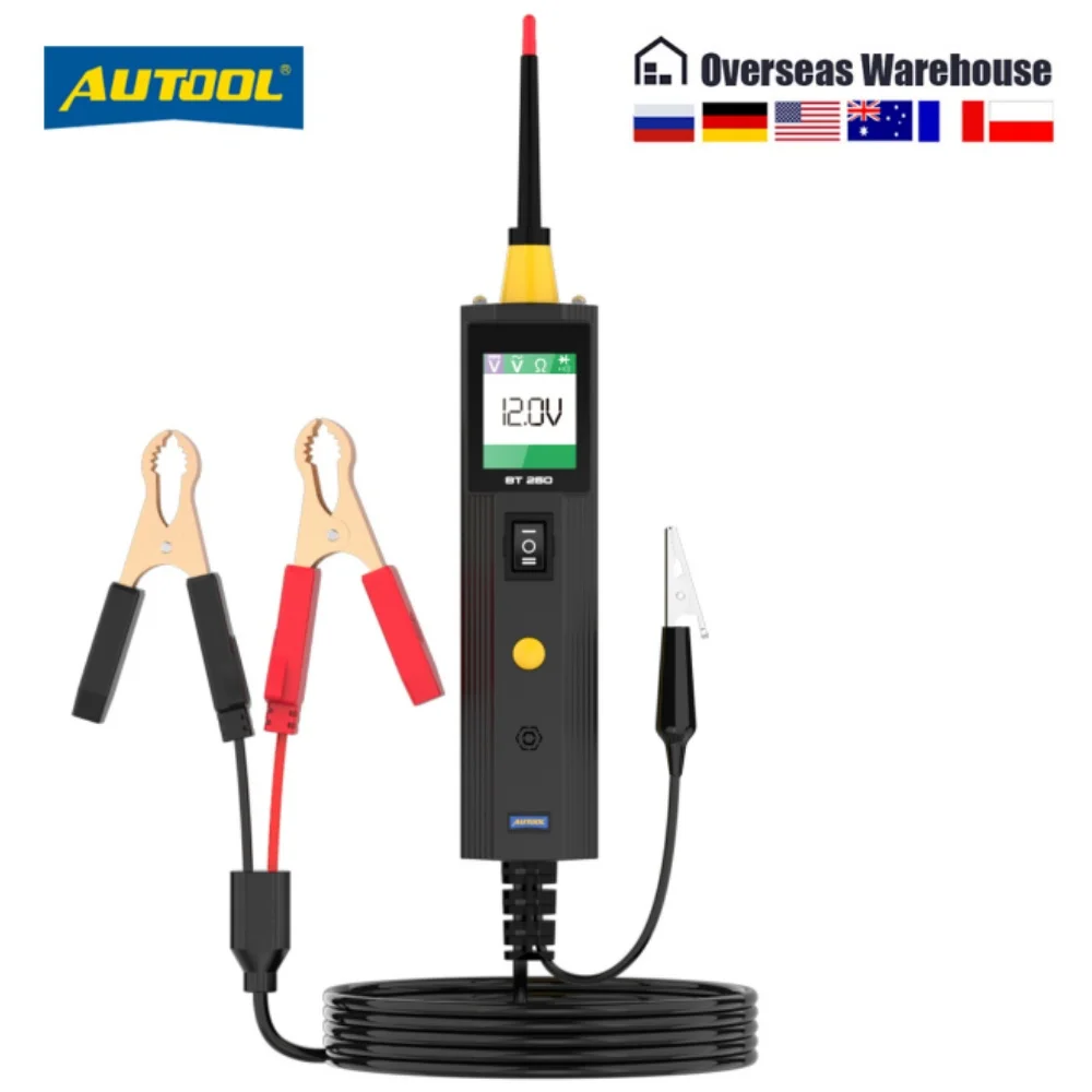 AUTOOL BT250 6-30V Automative Power Probe Kit Circuit Tester Powerscan ...