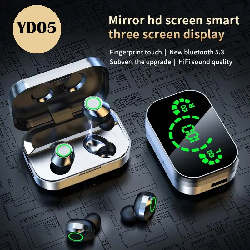 5-3-Blue-tooth-Wireless-Headphones-Large-LCD-Display-TWS-Earbuds-with ...