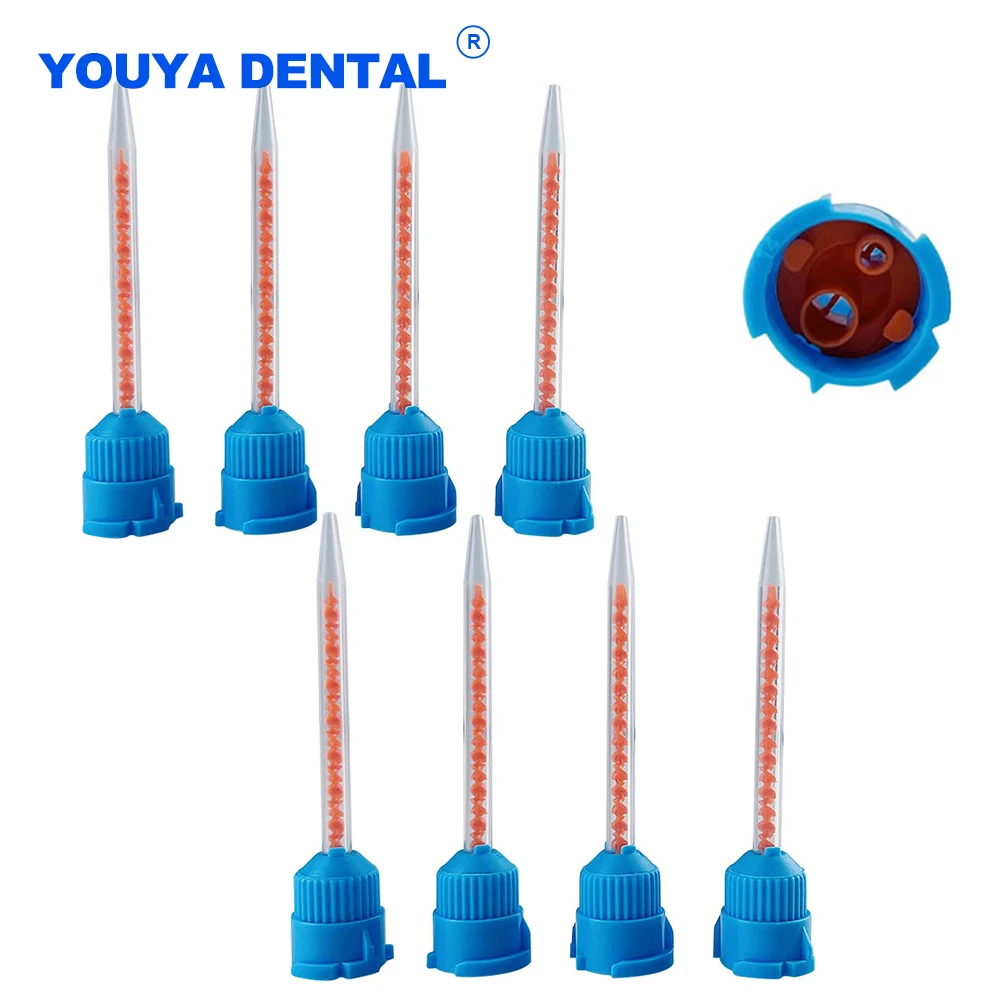 50Pc Dental Mixing Tips 10：1 Disposable Silicone Rubber Gun Conveying ...