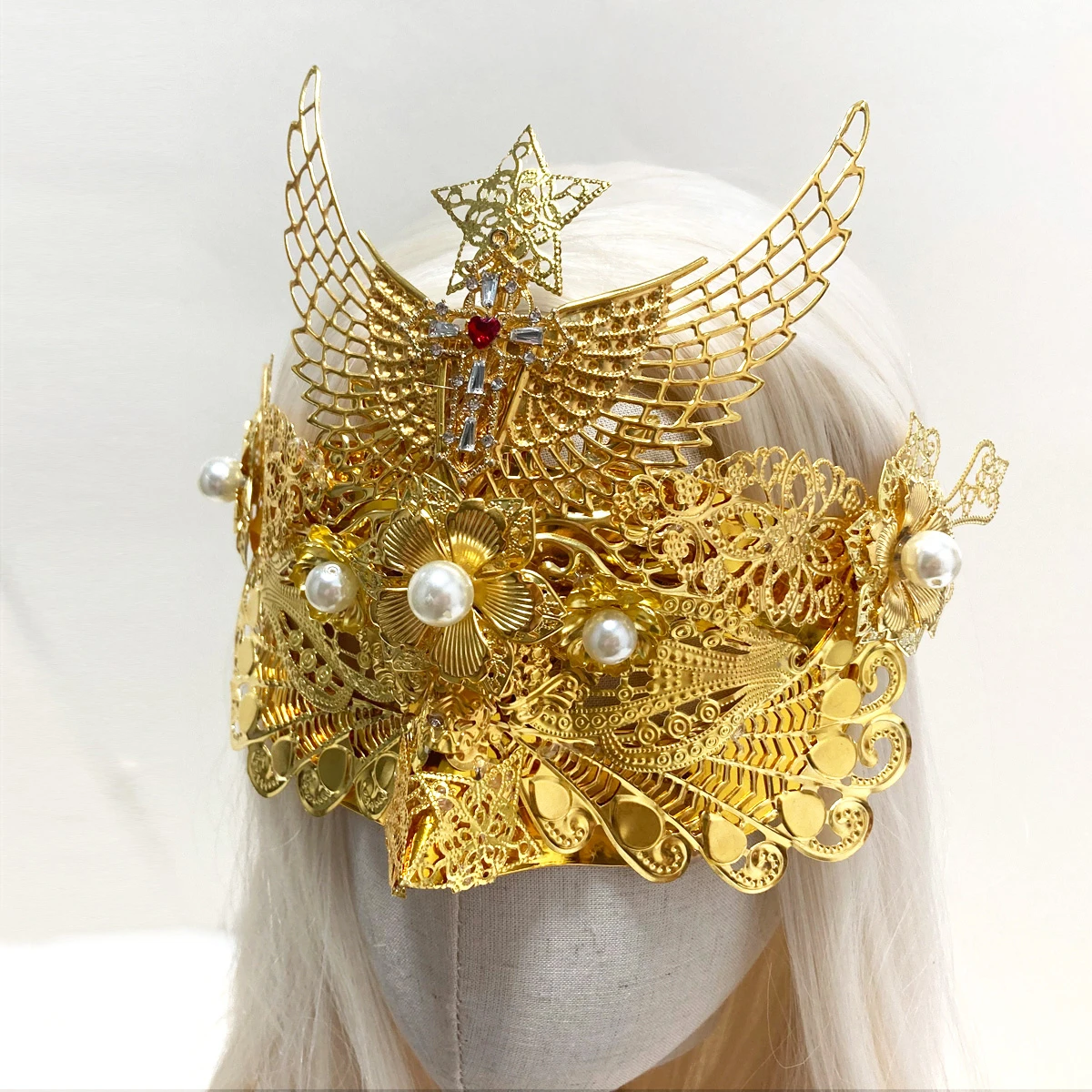 Masquerade Filigree Mask Baroque Blind Mask Golden Gothic Mask Fantasy ...