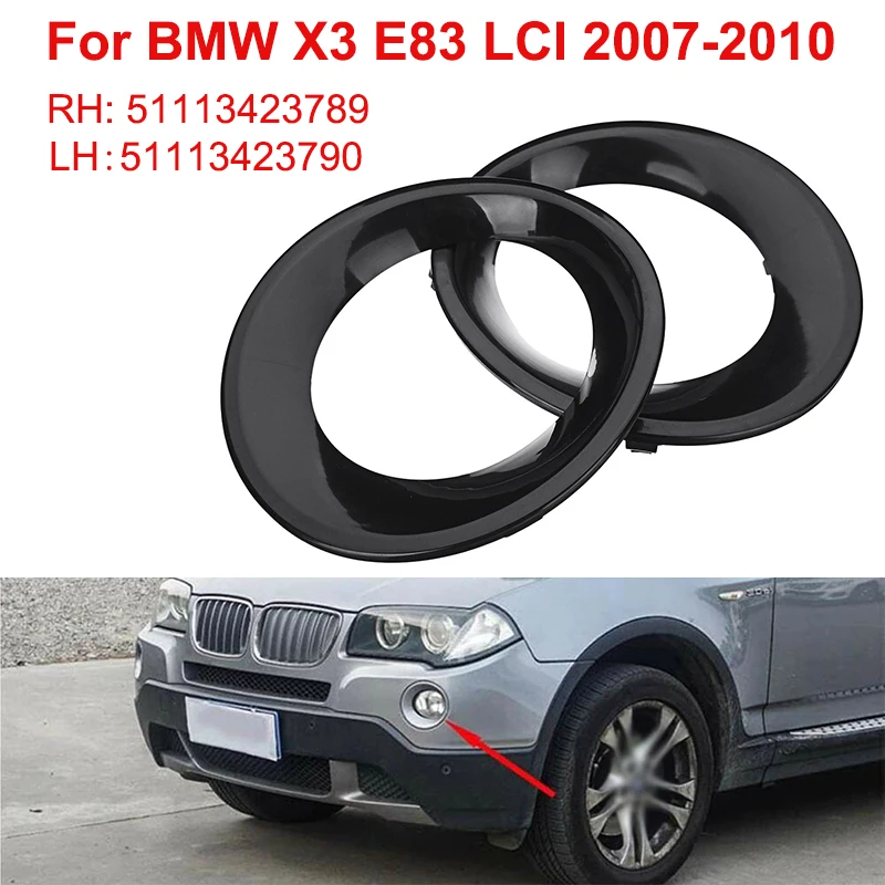1-Pair-Fog-Lamp-Frame-For-BMW-X3-E83-LCI-2007-2008-2009-2010-Front ...