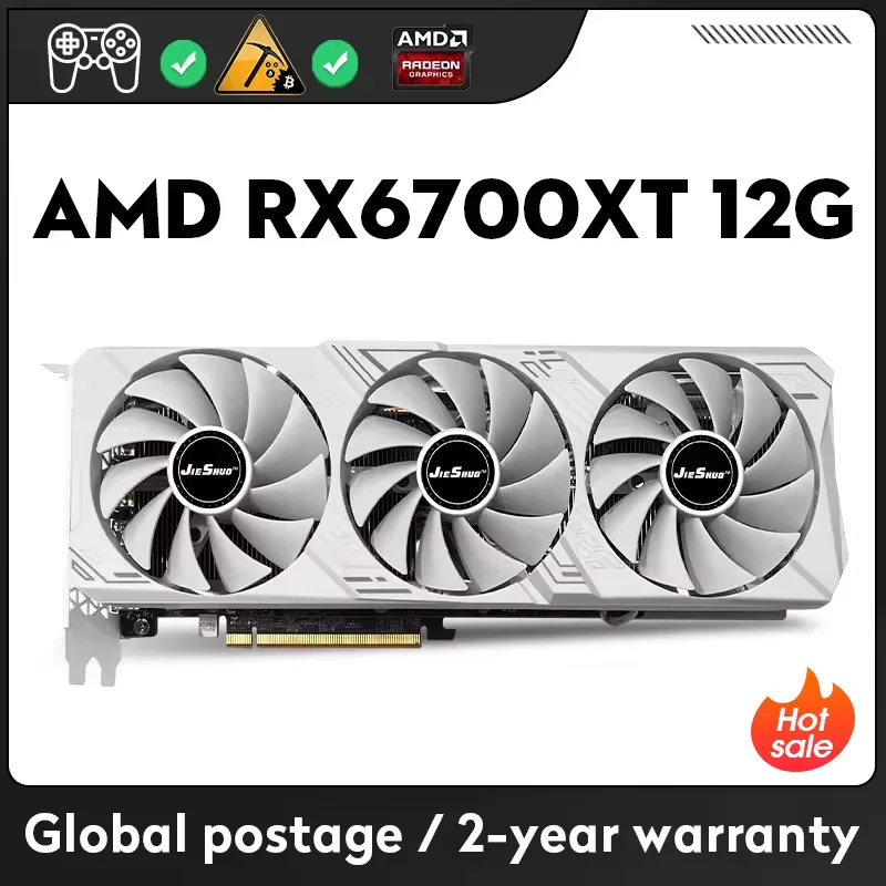 JIESHUO-AMD-Placas-Gr-ficas-Radeon-RX-6700XT-12G-192Bit-GPU-6-8Pin-12GB ...