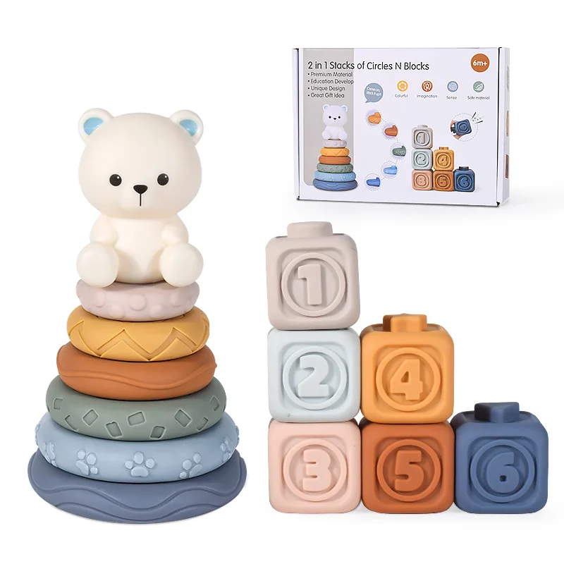 12pcs-Cute-animals-Infant-early-educational-Montessori-toys-Stacker ...