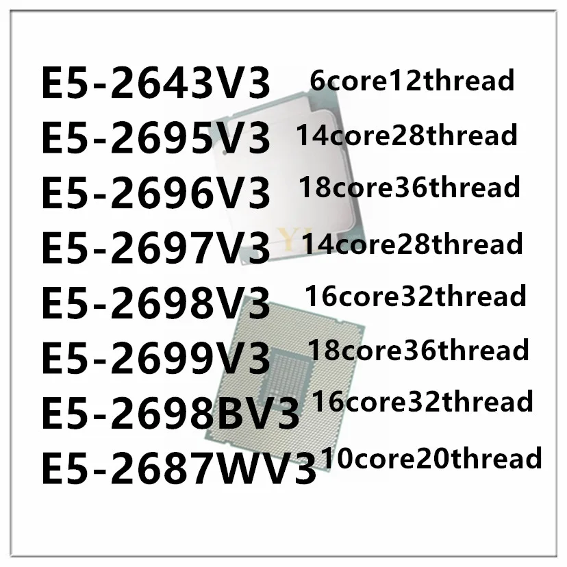 E5-2643V3 E5-2695V3 E5-2696V3 E5-2697V3 E5-2698V3 E5-2699V3 E5-2698BV3 ...