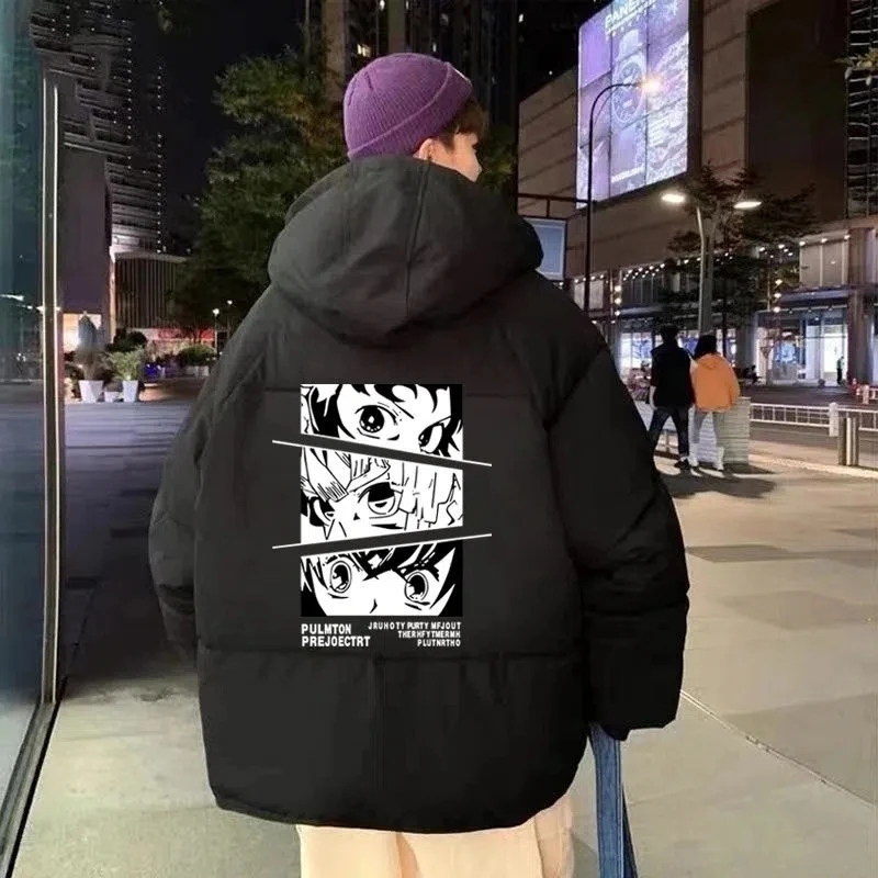 New-Winter-Puffer-Jacket-Coat-Men-Parkas-Techwear-Women-Anime-Print-Y2k ...