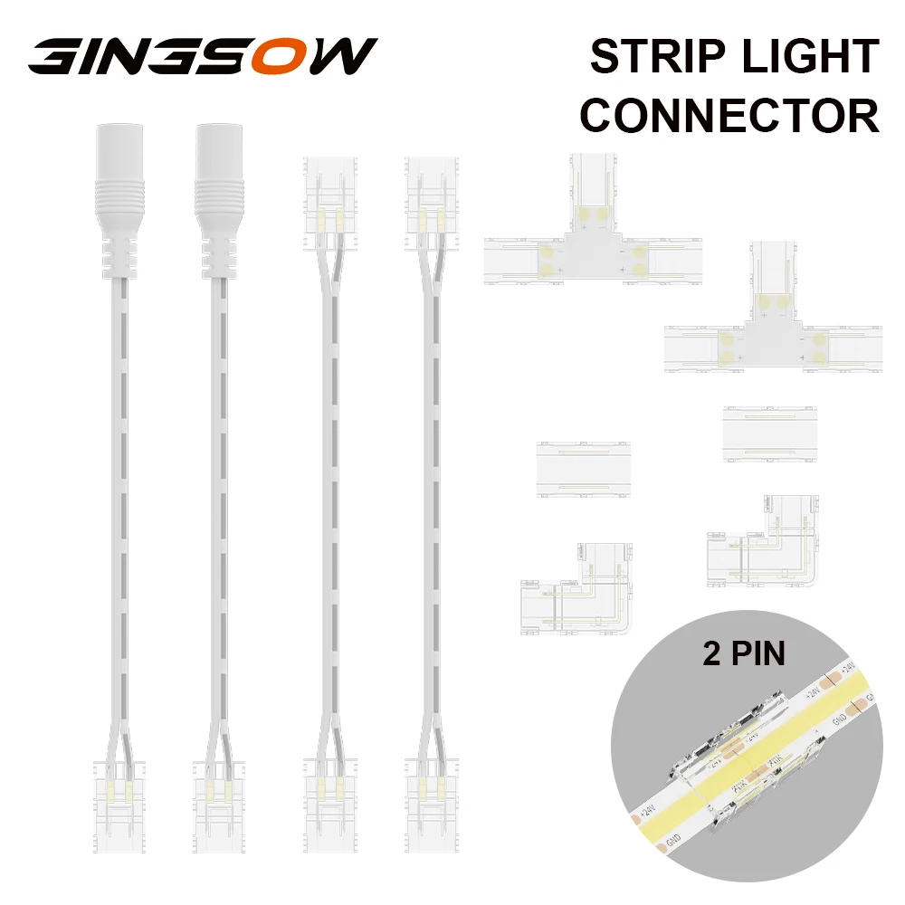 Gingsow-2-Pin-LED-Strip-Connector-Kit-For-8mm-COB-LED-Strip-Light ...