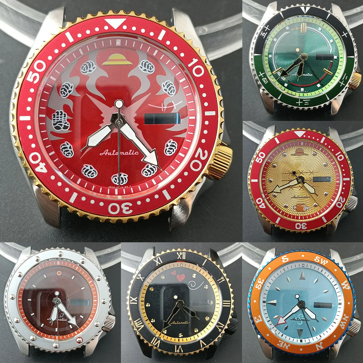 Sapphire Watch Case Skx007 | Seiko Skx007 Case Parts | Skx007 Case ...