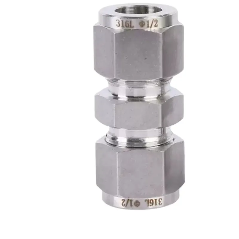 1/16"-1" 3-25mm Tube OD Compression Union SUS316L Stainless Steel Euqal ...