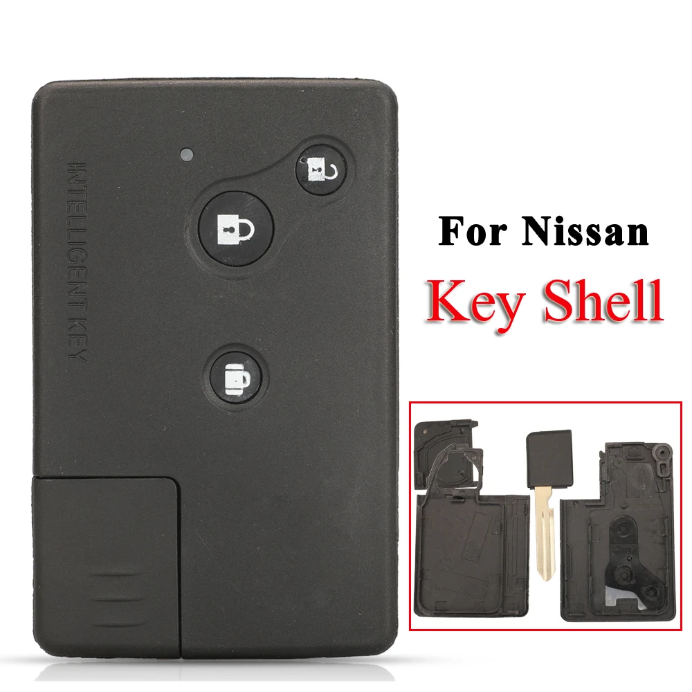 jingyuqin-3Buttons-Replacement-Remote-Car-Key-Shell-Case-Fob-For-Nissan ...