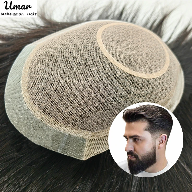 Men's Capillary Prothesis Silk Base and PU Breathable Wigs Man Lace ...