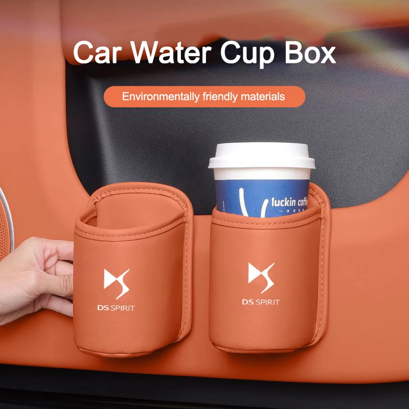 Car Door Water Cup Holder Back Seat Drink Rack Leather Storage Box For ...