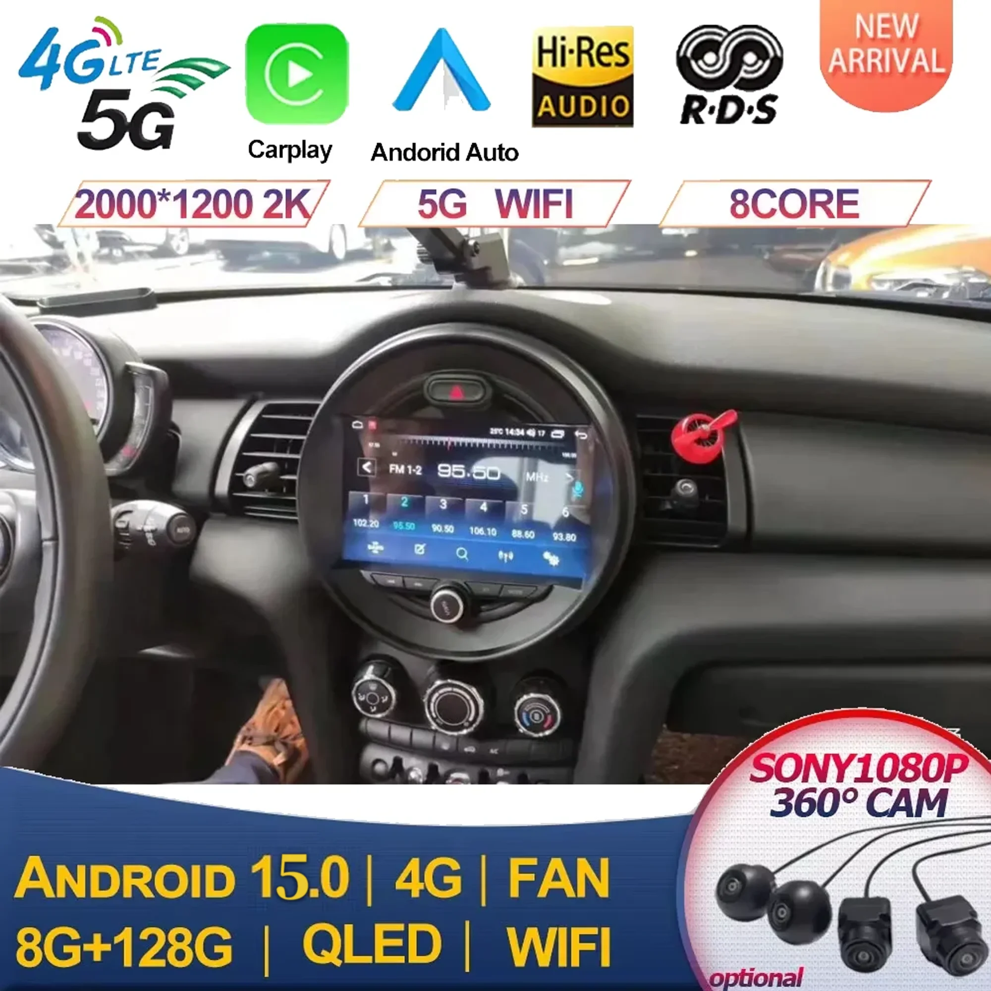 Android 15 Carplay For BMW MINI Cooper F54 F55 F56 F60 2014 - 2019 Auto ...
