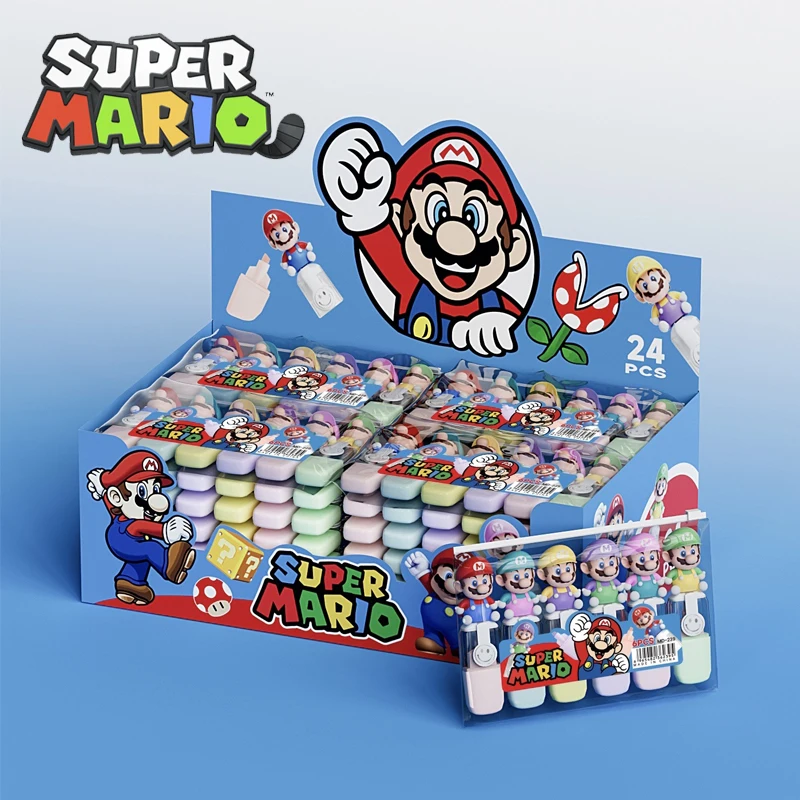 6-Colors-Super-Mario-Bros-Pastel-Highlighters-Set-Mild-Color-Text ...