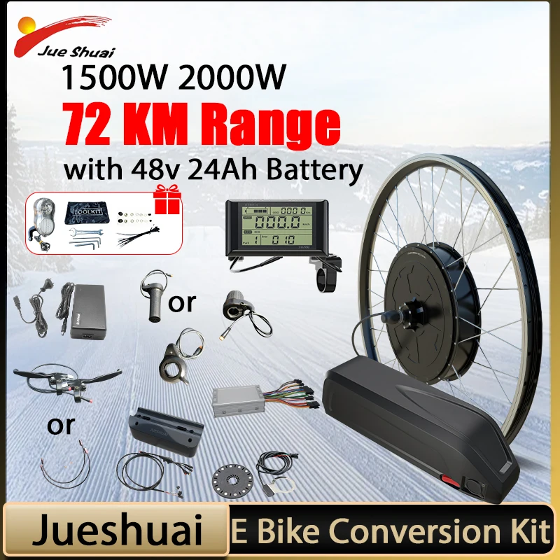 Electric-Bike-Conversion-Kit-with-Hailong-48V-24Ah-Battery-Up-to-72KM ...