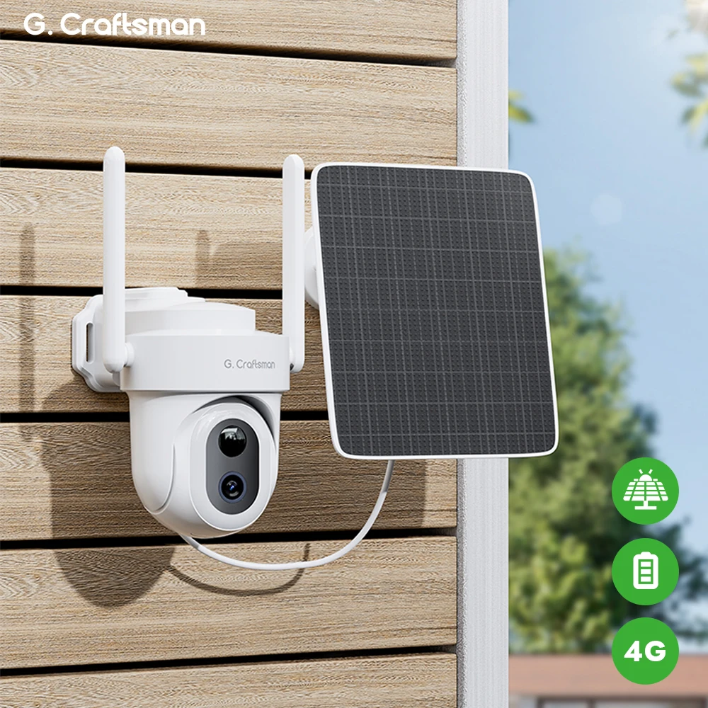 G-Craftsman-G1-4G-Solar-Battery-Powered-Camera-Night-Vision-3MP-Sim ...