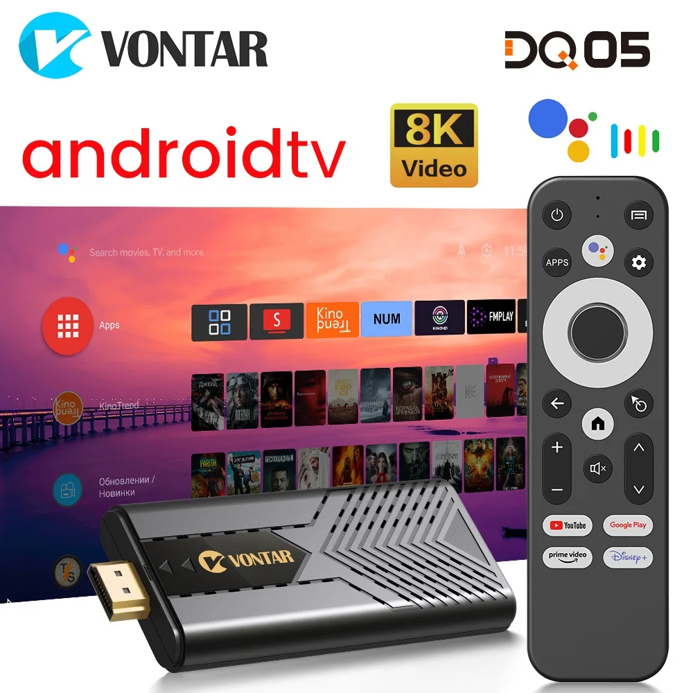 VONTAR DQ05 TV Stick Android13 ATV UI Rockchip RK3528 Quad Core 64bit ...