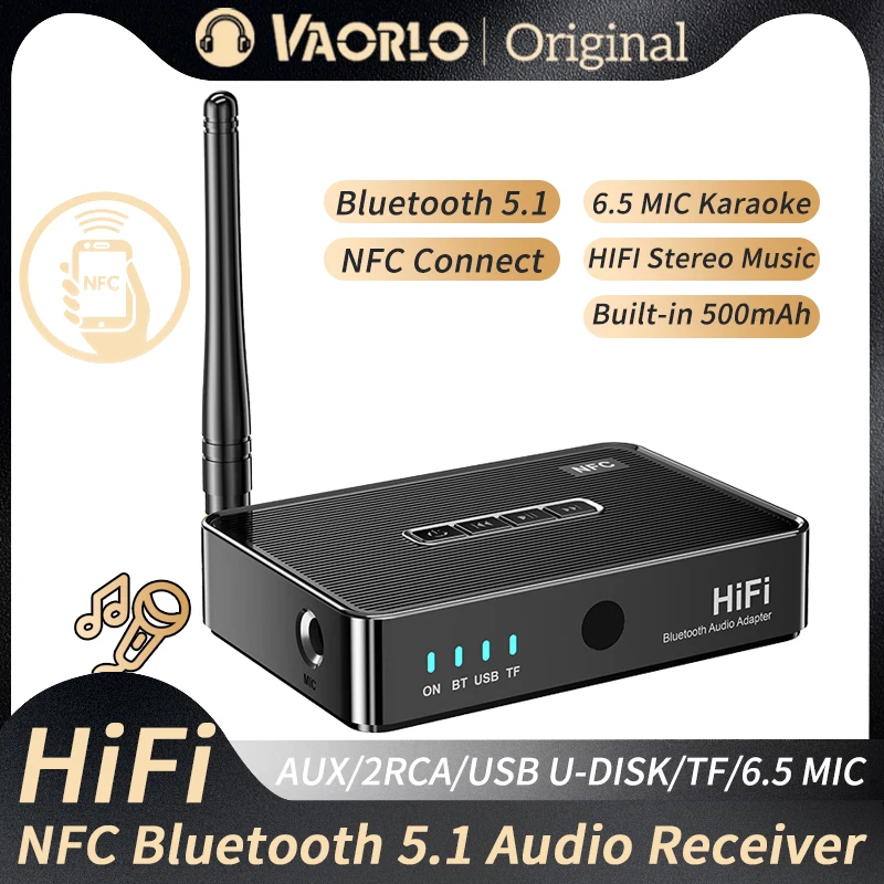 NFC-Bluetooth-5-1-Audio-Receiver-6-5-Micrphone-Karaoke-Singing-HIFI ...