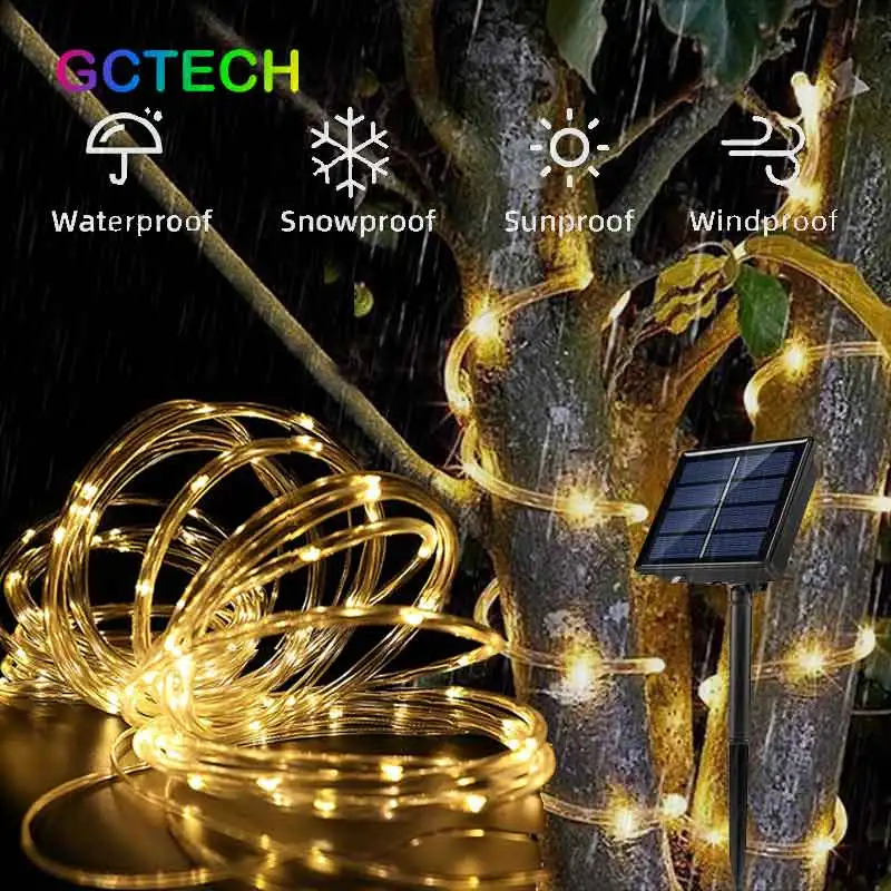 Solar-String-Light-Outdoor-Tube-Rope-Lights-Waterproof-Tube-Lights-for ...
