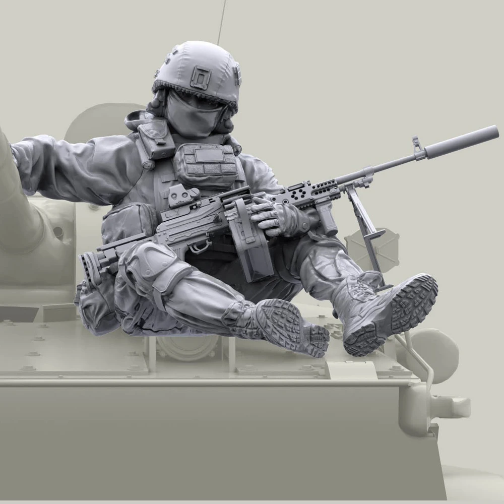 1-35-Modern-Russian-Machine-gunner-with-PKM-MG-Resin-Model-figure ...