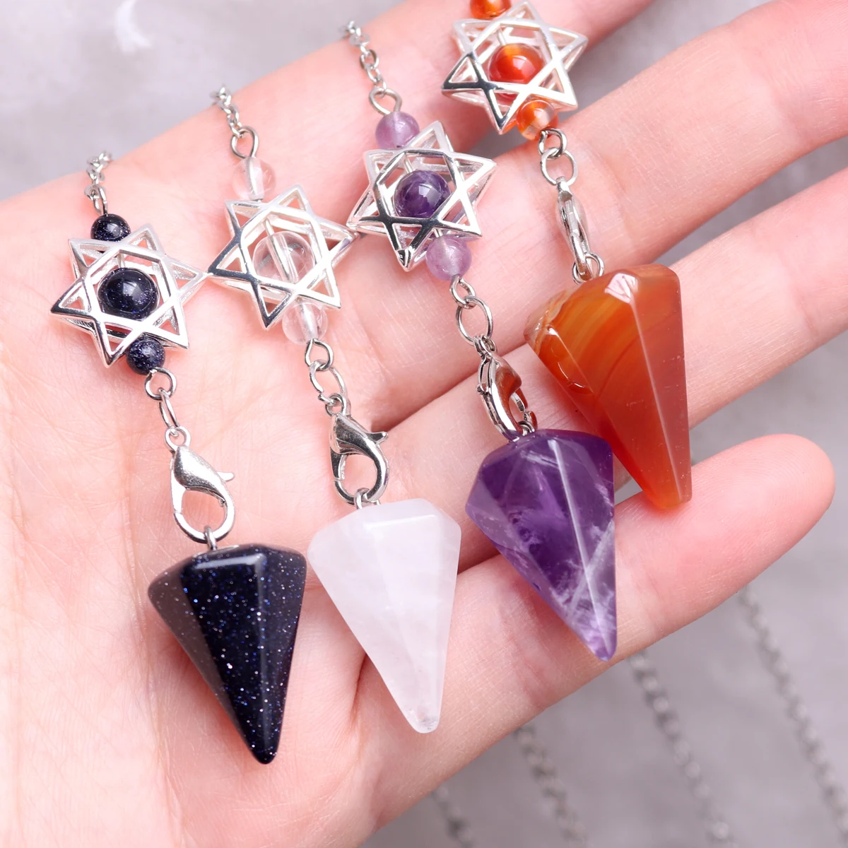 1PC-Hexagonal-Pointed-Natural-Stone-Quartz-Gemstone-Divination-Amulet ...