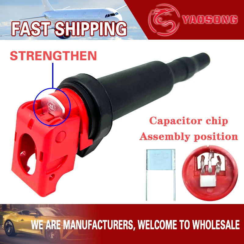 Bobina de ignição fit BMW E46 E60 E82 E83 E84 E85 E90 E91 E92 N54 ...