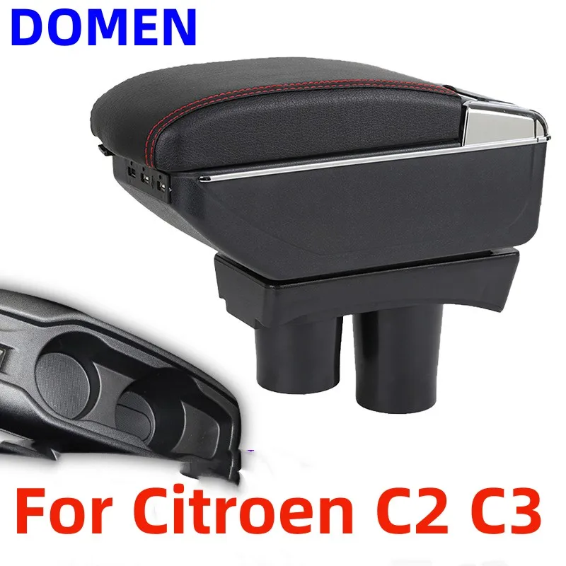 Reposabrazos-para-Citroen-C2-C3-caja-de-almacenamiento-para-Citroen-C2 ...
