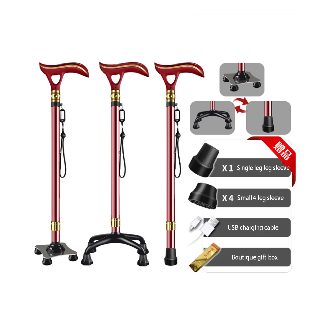 Muletas-con-alarma-inteligente-para-ancianos-muletas-de-cuatro-pies ...