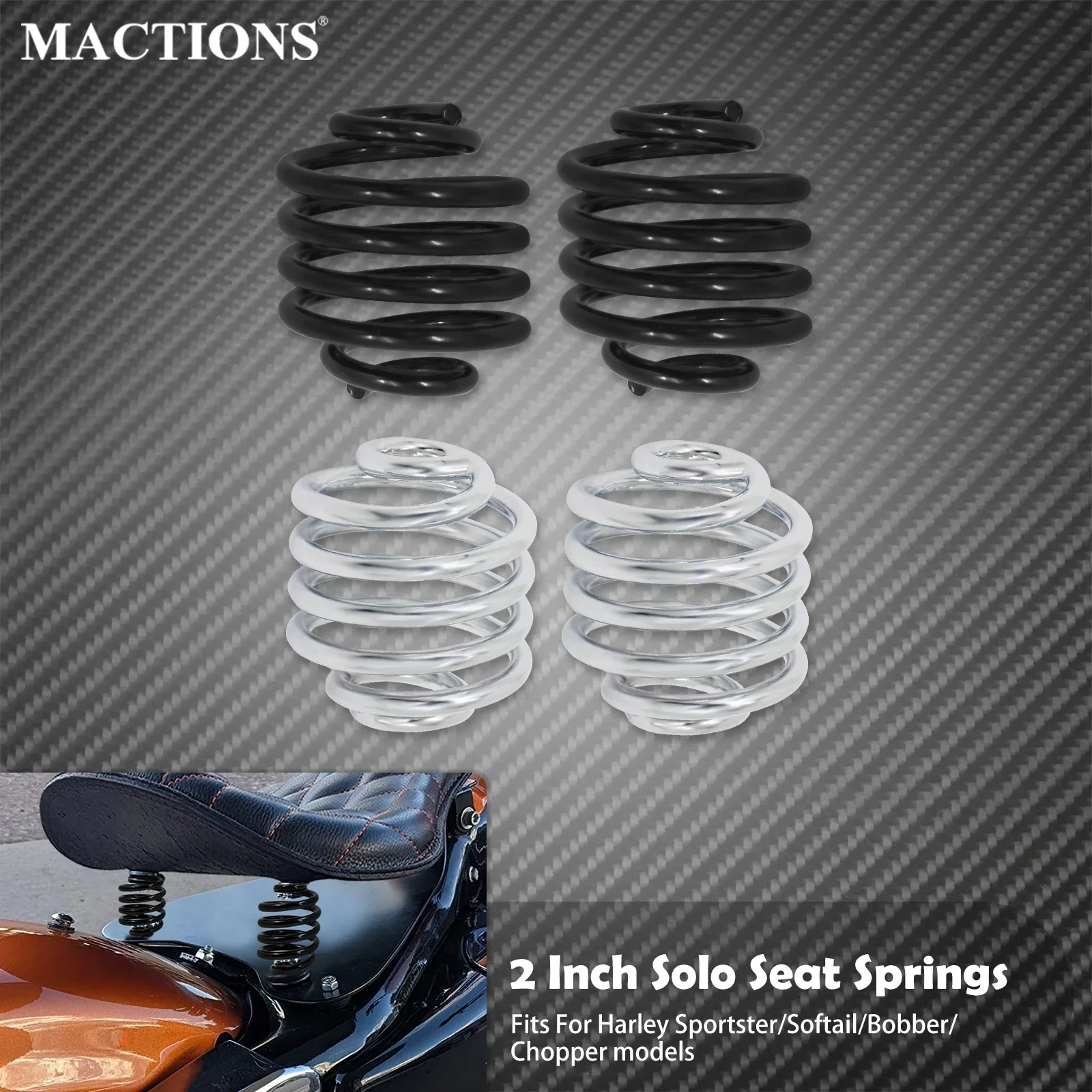 Motorcycle Solo Seat Springs Mount Driver Saddle Spring Kit For Harley ...