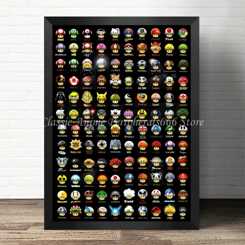Pintura-de-decoraci-n-de-juego-de-Mario-Brothers-p-ster-de-Super-Mary ...