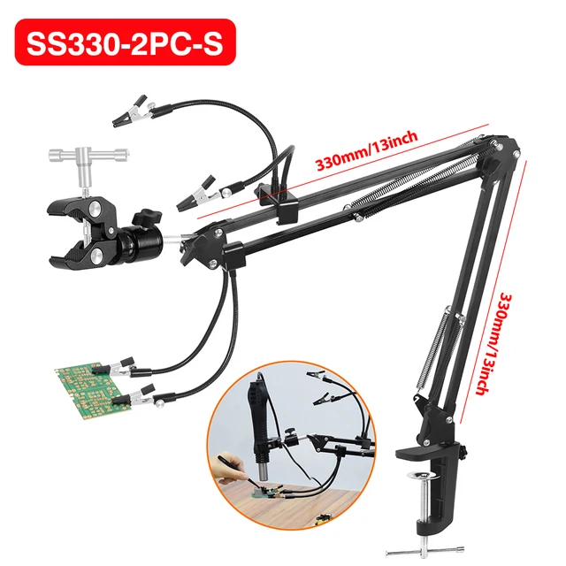 NEWACALOX 360° Rotatable PCB Motherboard Fixture Hair Dryer Holder ...