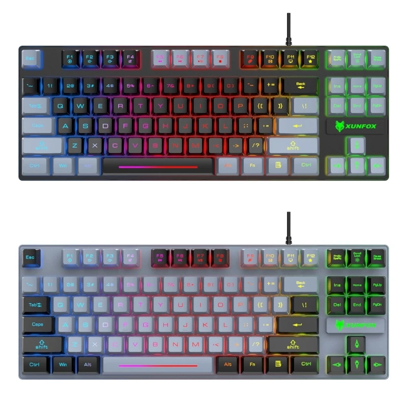 USB-Wired-Mechanical-Feeling-Keyboard-Quiet-Ergonomic-Waterproof-Ultra ...