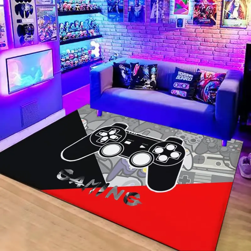 Video-Game-Carpet-Cartoon-Gamepad-Area-Rugs-Gamer-Controller-Floor-Mat ...