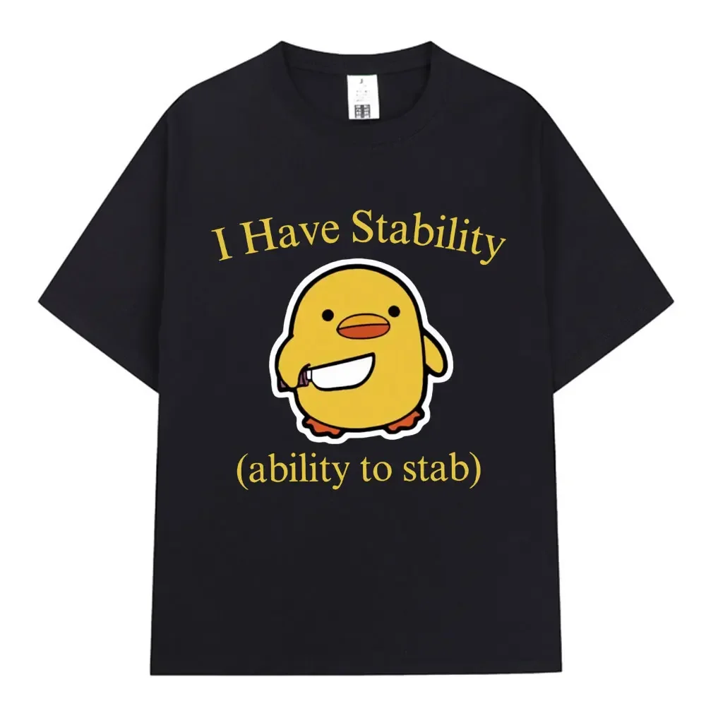 I-Have-Stability-Ability-To-Stab-Duck-Meme-T-shirt-Men-Fashion-Hip-Hop ...