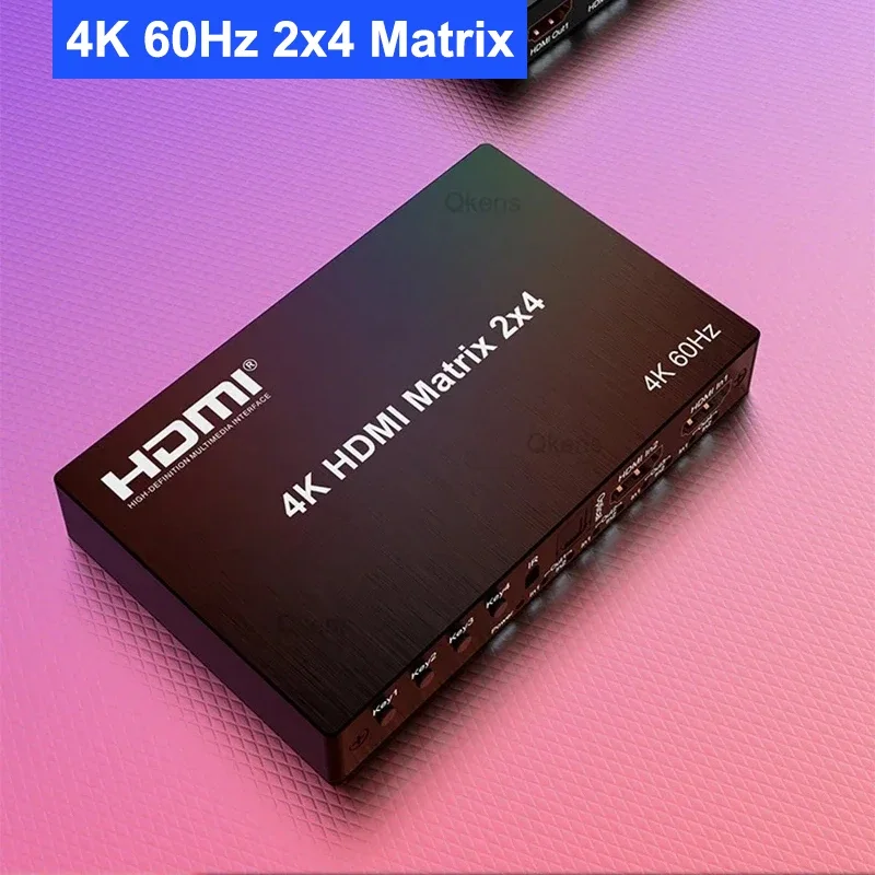 Conmutador-divisor-HDMI-Matrix-2x4-2-en-4-Out-HDMI2-0-Extractor-de ...