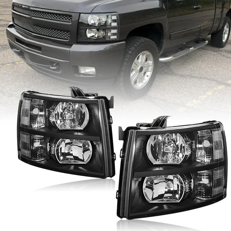 Par de faros para Chevrolet Silverado 2007-2013 1500 2500 HD 3500 HD ...