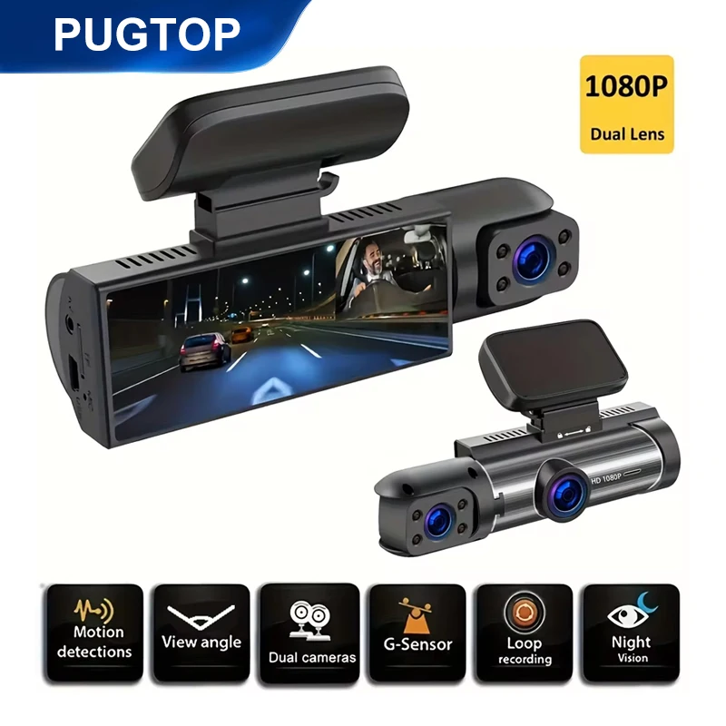 1080P-Dash-Cam-for-cars-Dual-Camera-Front-And-Inside-car-camera-with-IR ...