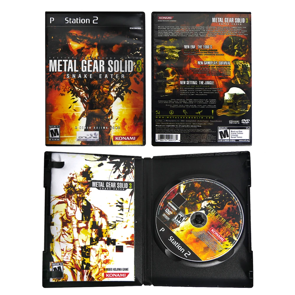 PS2-Metal-Gear-Solid-3-Copy-Game-Disc-Unlock-Console-Station-2-Retro ...