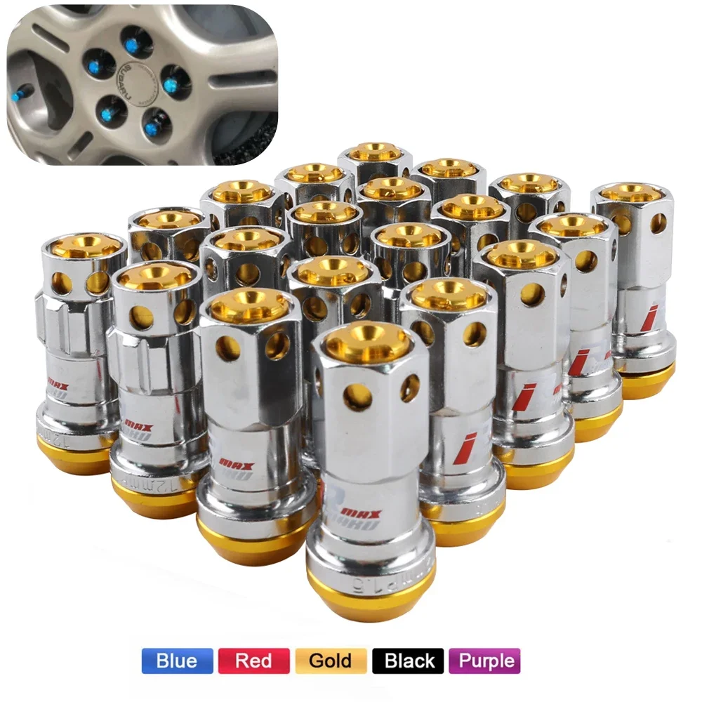 20pcs-Lock-Racing-Lug-Nuts-2-Set-Security-Key-New-R40-Style-44mm-Wheel ...