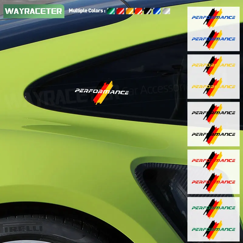 2-Pcs-Reflective-Performance-German-Stripes-Vinyl-Sticker-For-Porsche ...